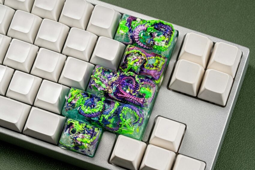Dragons of Eden – Ethereal Runes artisan keycaps - Jelly Key